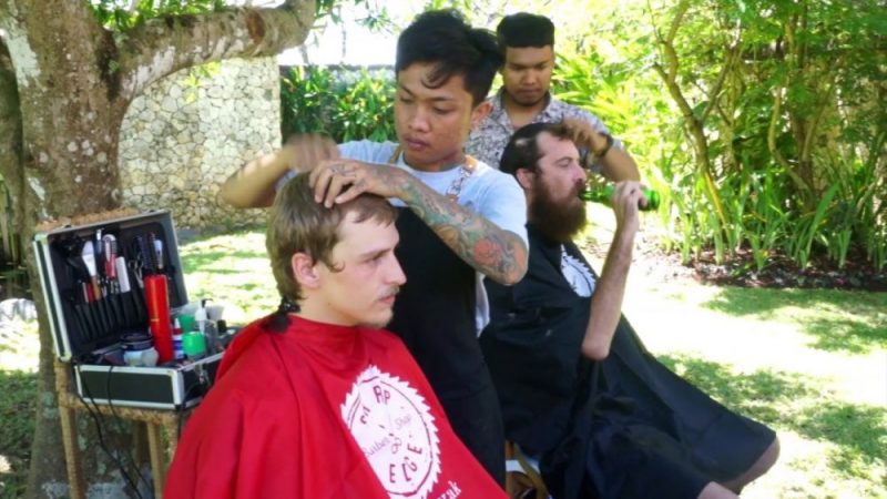 Pop Up Barber for Wedding in Bali | By Sharp Edge Barber
